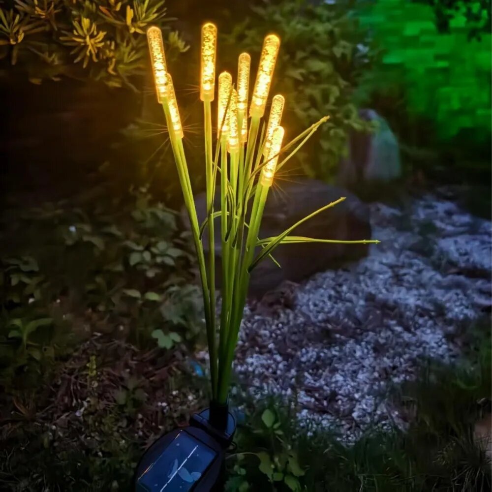 Солнечные светильники для сада в форме тростника 1/2/6/8/10 шт. Warm White, 1PC 10LED