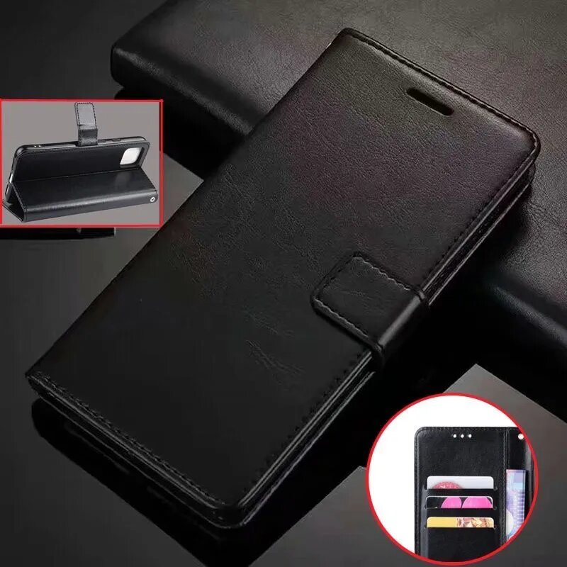 Чехол книжка luxury для со шнурком Realme 6 Pro / реалми 6 про, черный