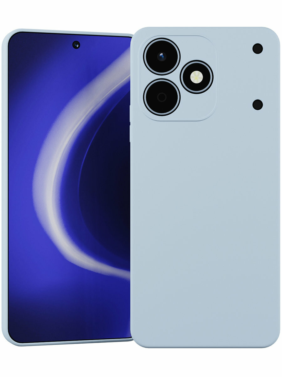 Клип-кейс Krutoff Krutoff Silicone, для realme Note 80, голубой, противоскользящий