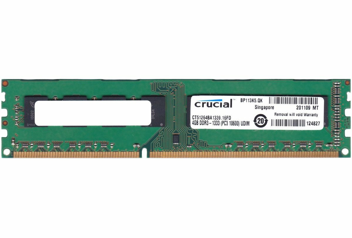 Оперативная память Crucial DDRIII 4Gb CT51264BA1339.16FD