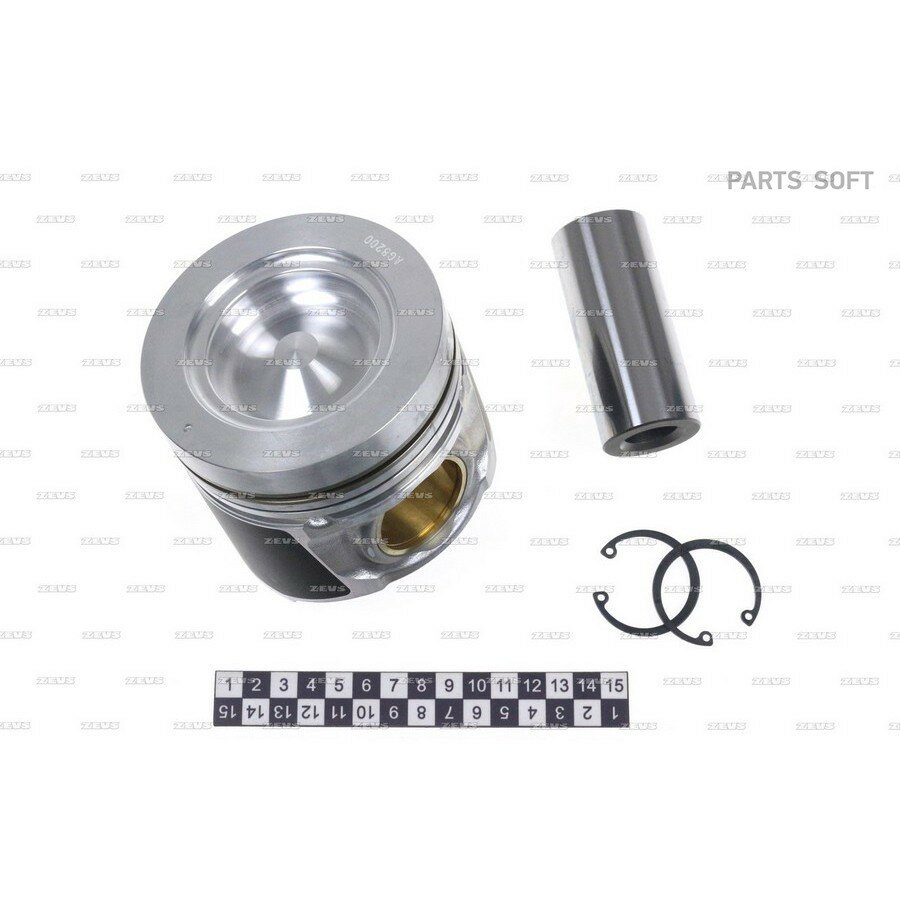 (150) PZ39 ZEVS Поршень ДВС N04C (палец+ стопора) HINO300 ZEVS ALFIN/GALERY/GRAPHITE от официального дистрибьютора, ZEVS, артикул PZ39