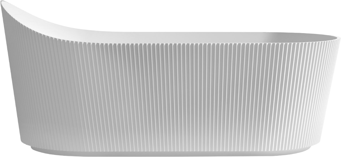 Акриловая ванна Abber AB9445MW 170x80 см, отдельностоящая, белая матовая, овальная, с каркасом