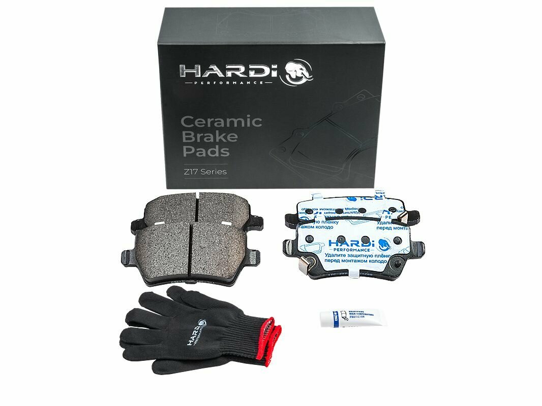 Задние тормозные керамические колодки Hardi Z17 на BAIC CHERY EXEED JAC OMODA XCITE