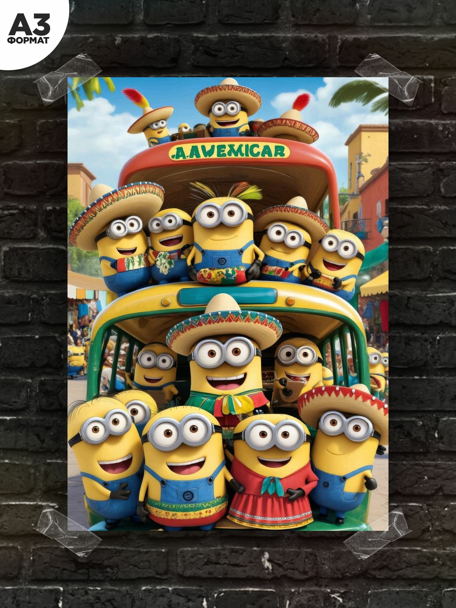 Постер на стену Миньоны, Minions