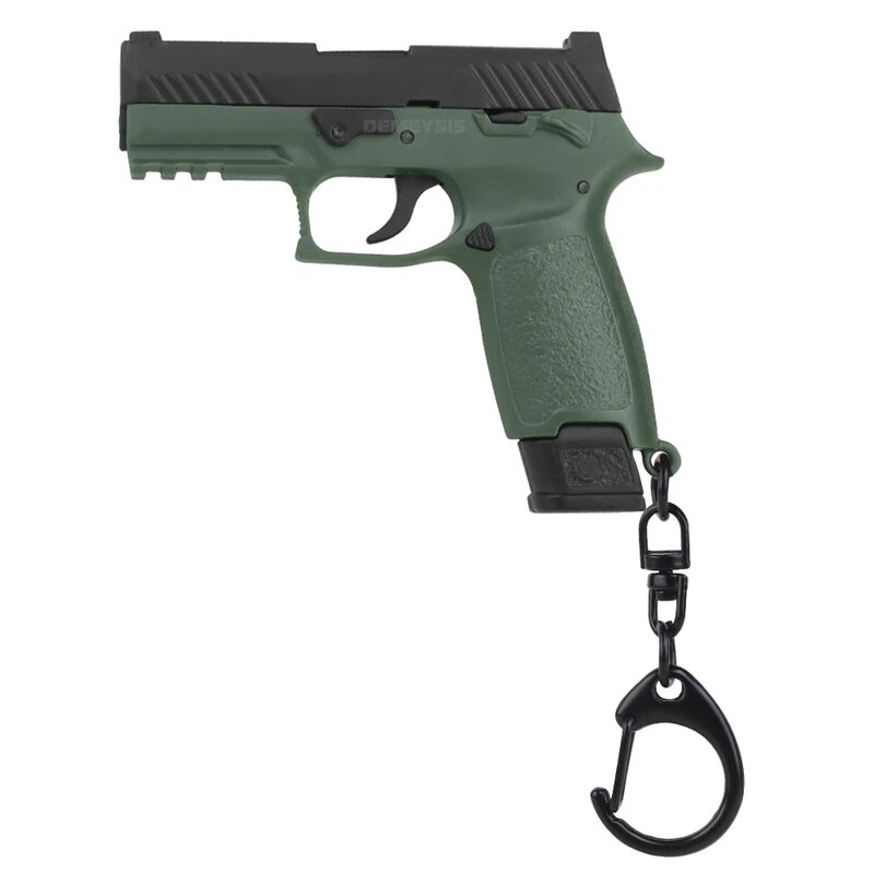 Брелок пистолет Sig Sauer P320, черный/зеленый