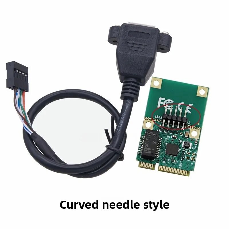 Сетевая карта Mini PCI-E Gigabit Ethernet для промышленного ПК curved needle
