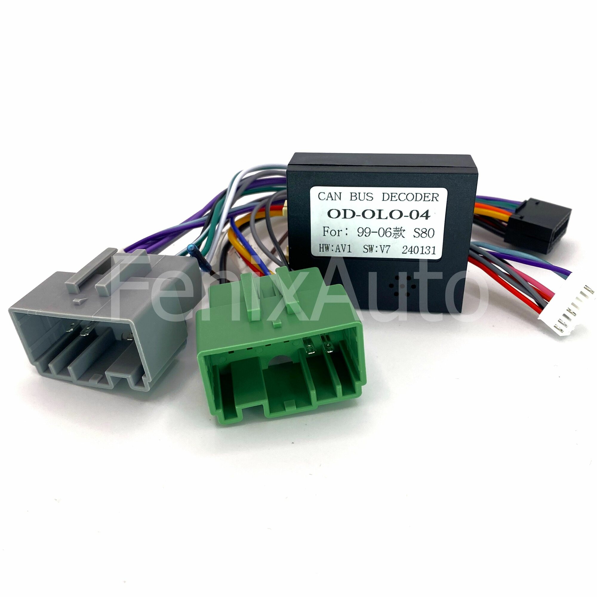 Разъем-переходник 16 pin с Canbus для подключения Android магнитолы в Volvo S60 (2000-2010), S80 (1998-2006), XC70 V70 (2000-2007)