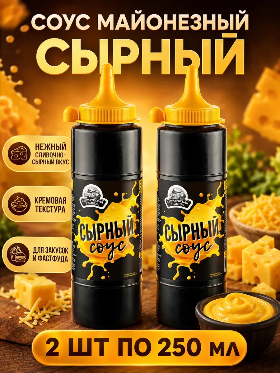 Соус майонезный сырный 2 шт по 250 мл