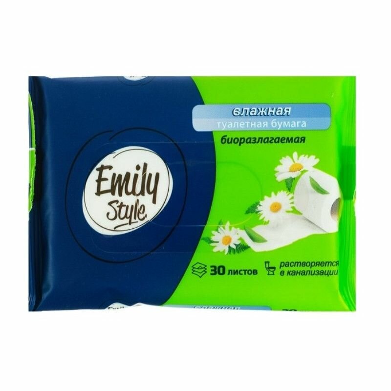 Emily Style Бумага туалетная влажная, 30 шт
