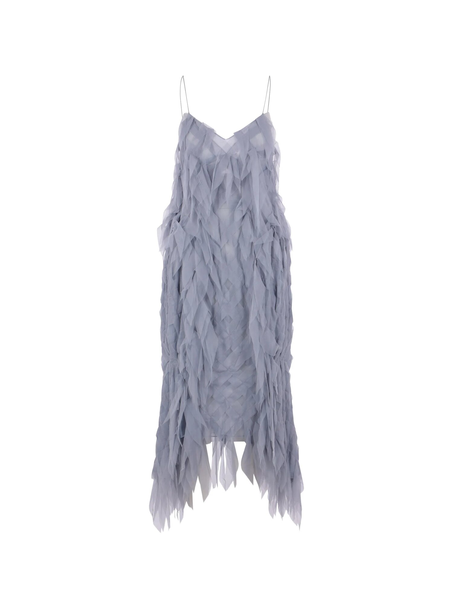 Платье Ruffled frayed-edge dress