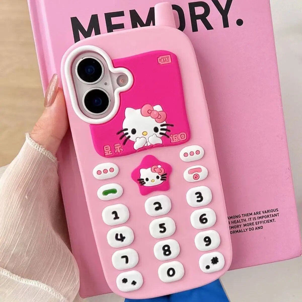 Чехол для iPhone 17 Pro Max 16 15 14 13 12 Pro Max, 3D Sanrio Hello Kitty, ретро, iPhone17 Про Макс