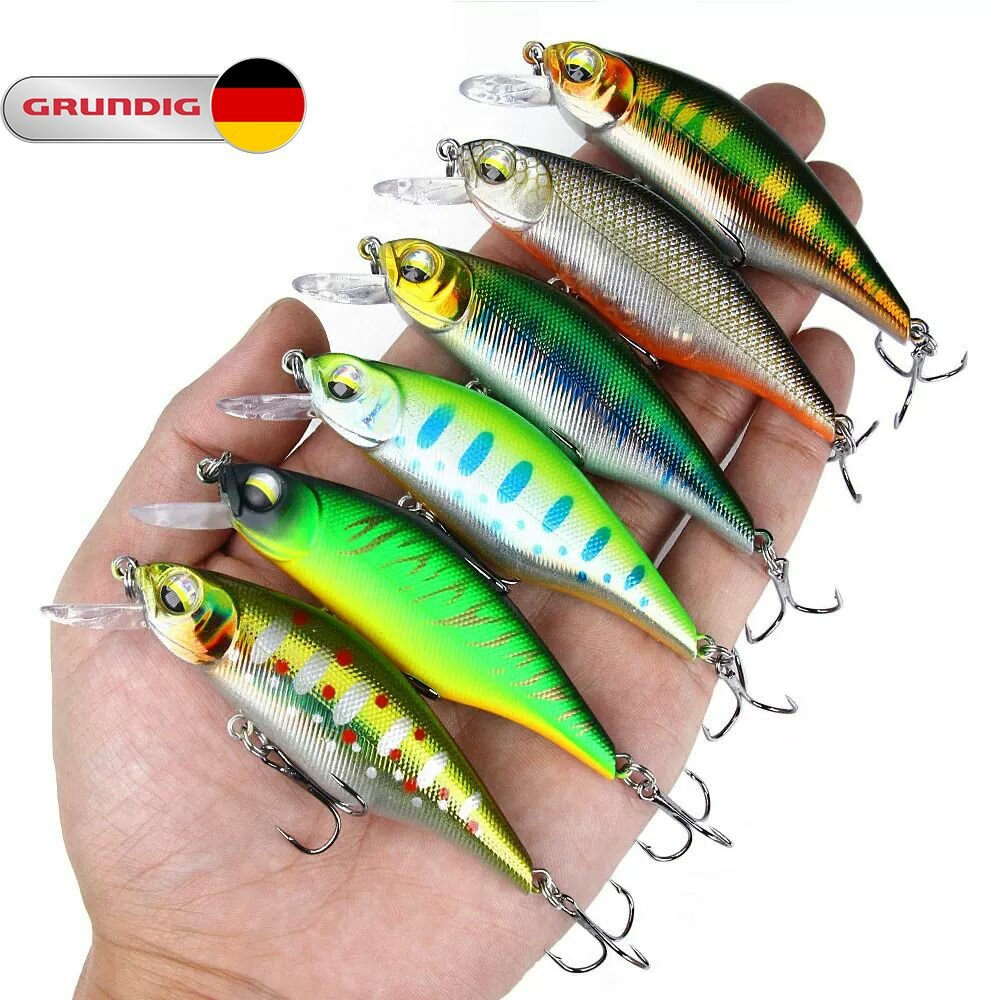 Grundig Воблер minnow 90мм/11,5гр для летней рыбалки