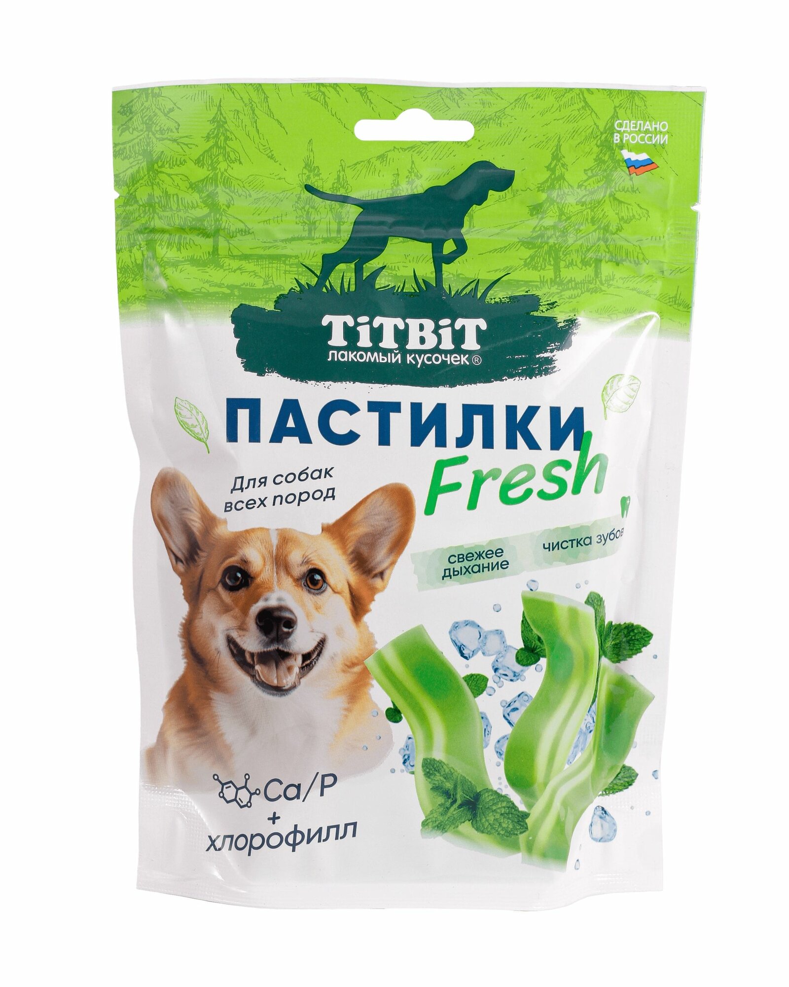 Лакомство Titbit "Пастилки FRESH" для профилактики зубного налета у собак, 130 г