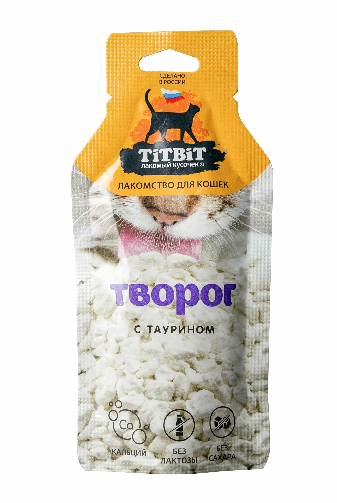 Лакомство Titbit творог с таурином для кошек всех возрастов, 15 г
