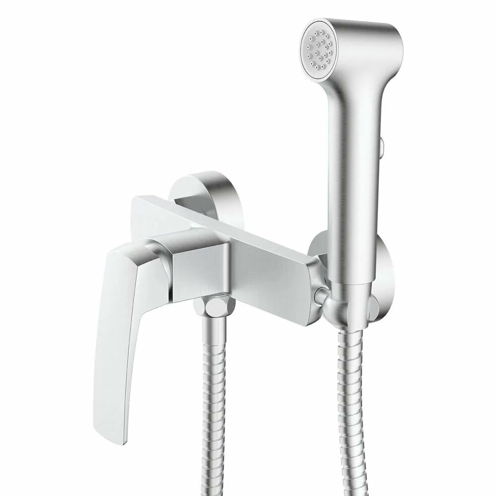 Гигиенический душ AZARIO Conda AZ-K2511BN со смесителем, сталь, матовый, латунь, рычажный, смеситель для биде