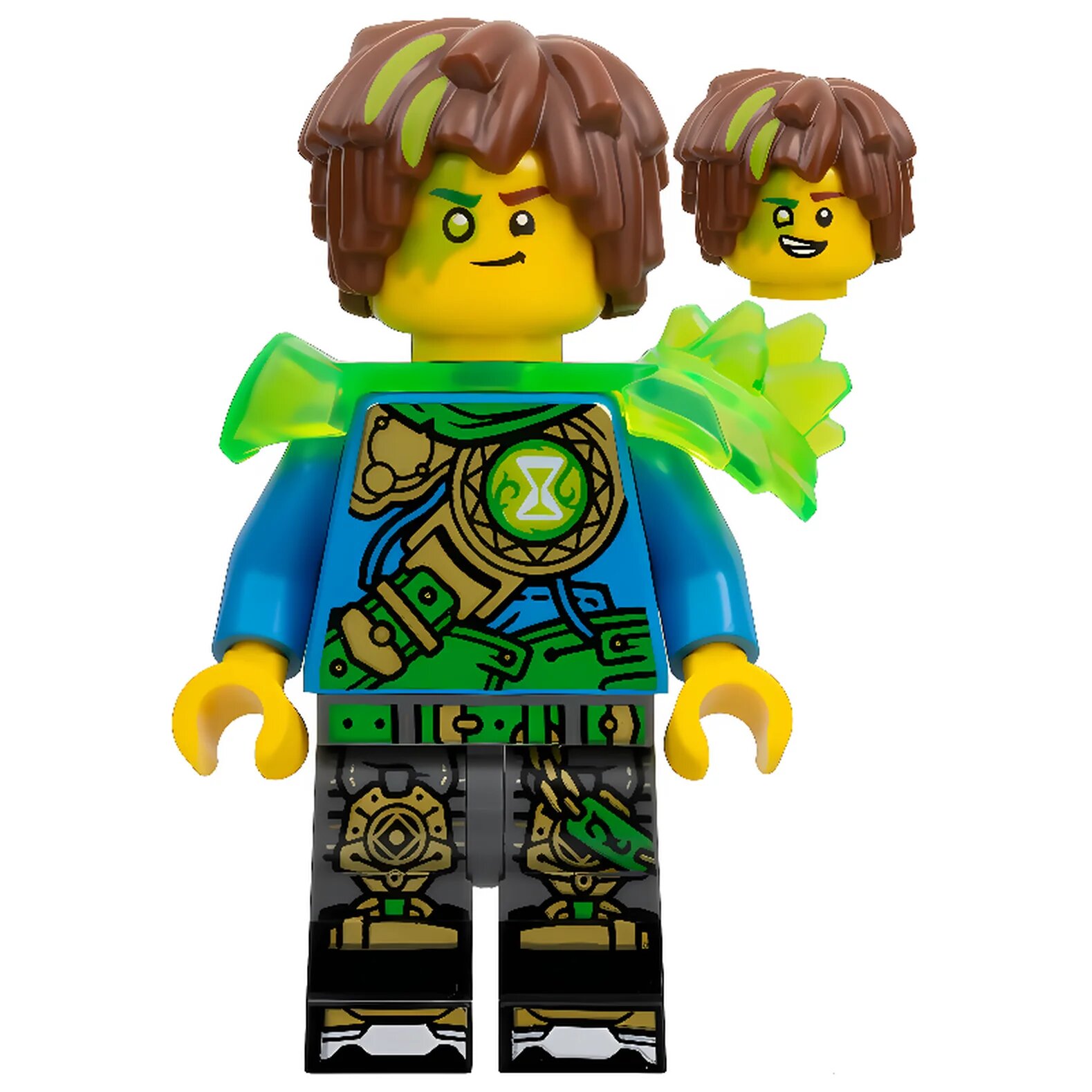 Минифигурка Lego DREAMZzz Mateo - Trans-Bright Green Shoulder Armor drm103 N