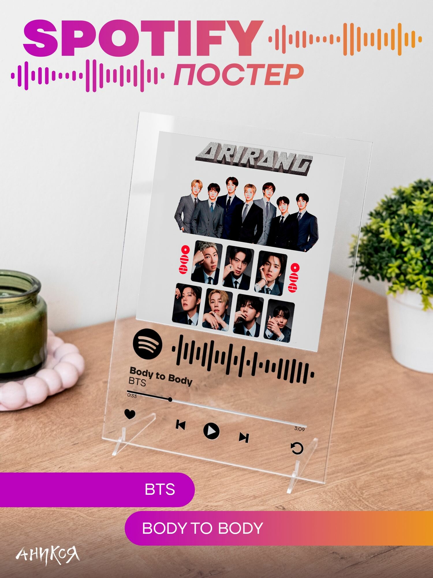Spotify постер BTS Arirang Body to Body