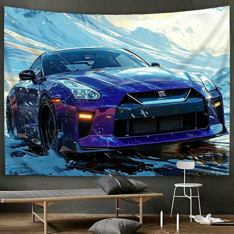 Модный фоновый декор War God GTR, настенное панно без сверления, украшение для стены у кровати в общежитии, настенная ткань, декоративный постер.