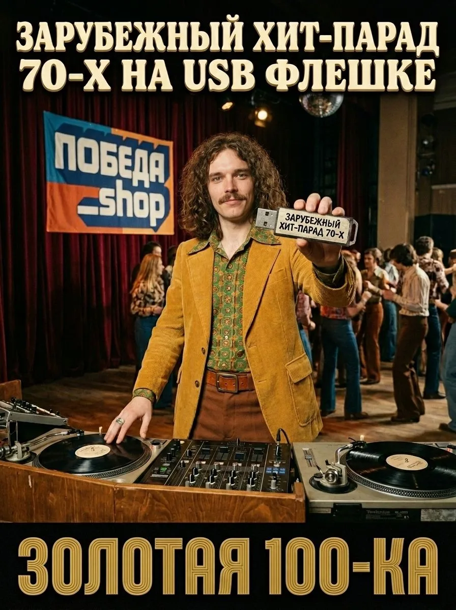 Зарубежный хит-парад 70-х на USB флешке.