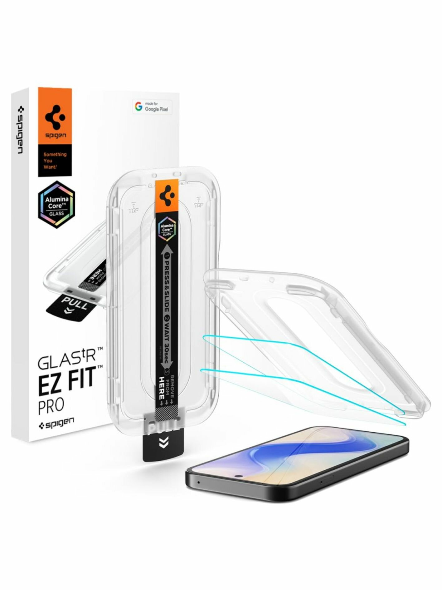 Защитное стекло 2 штуки Spigen на Google Pixel 10A, прозрачное (AGL11364)