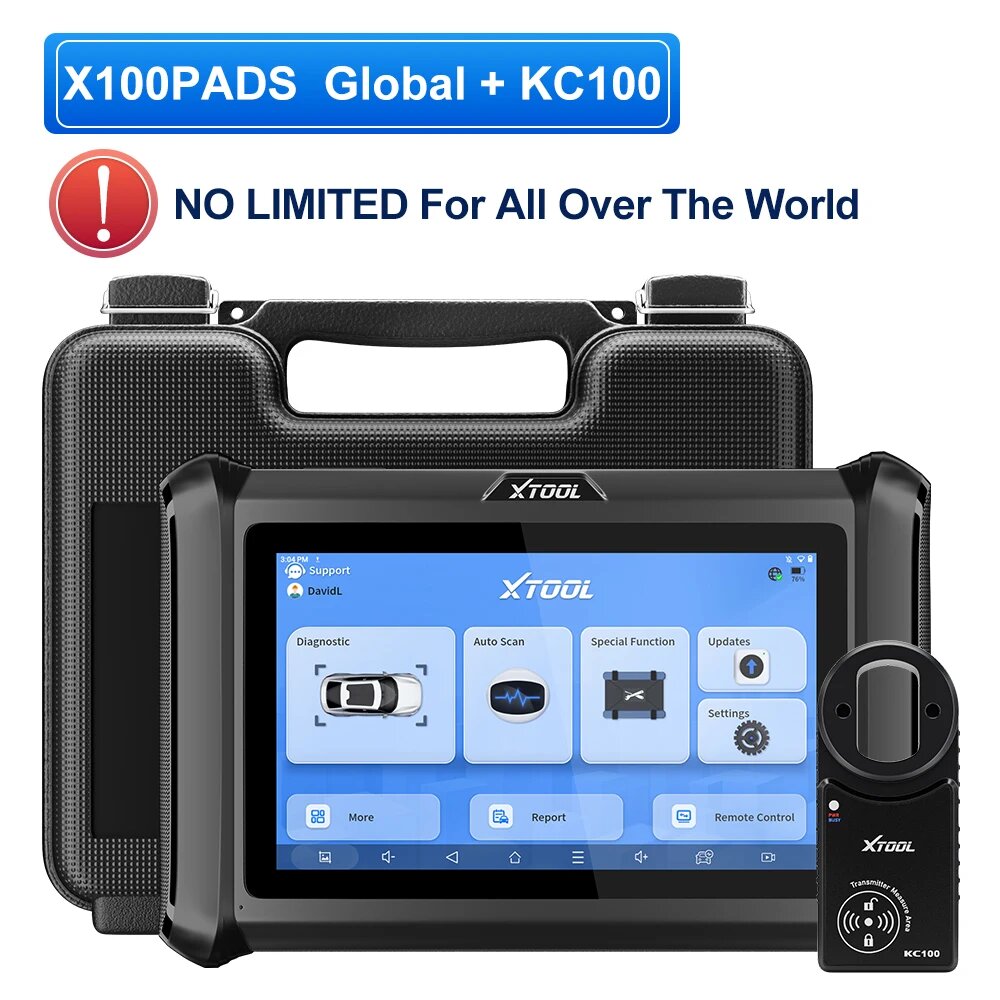 XTOOL X100 PADS программатор автомобильных ключей, генератор ключей, чтение пин-кода, инструмент диагностики всех систем, автомобильный сканер CANFD DOIP FCA V2.0