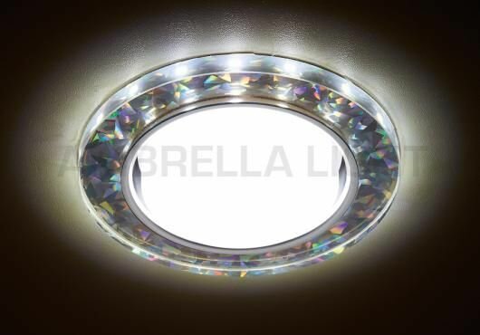 Светильник Ambrella Light G250 W/CH/WH белый/серебро GX53+3W(LED WHITE)