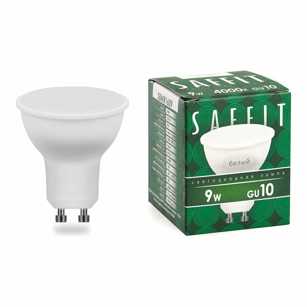 Светодиодная лампа SAFFIT SBMR1609 9W GU10 4000K 230V MR16 55149