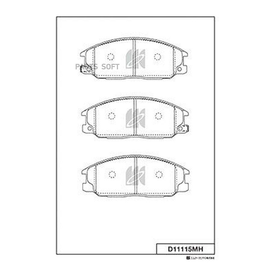 KASHIYAMA D11115MH Колодки тормозные дисковые + противоскрипные пластины HYUNDAI
