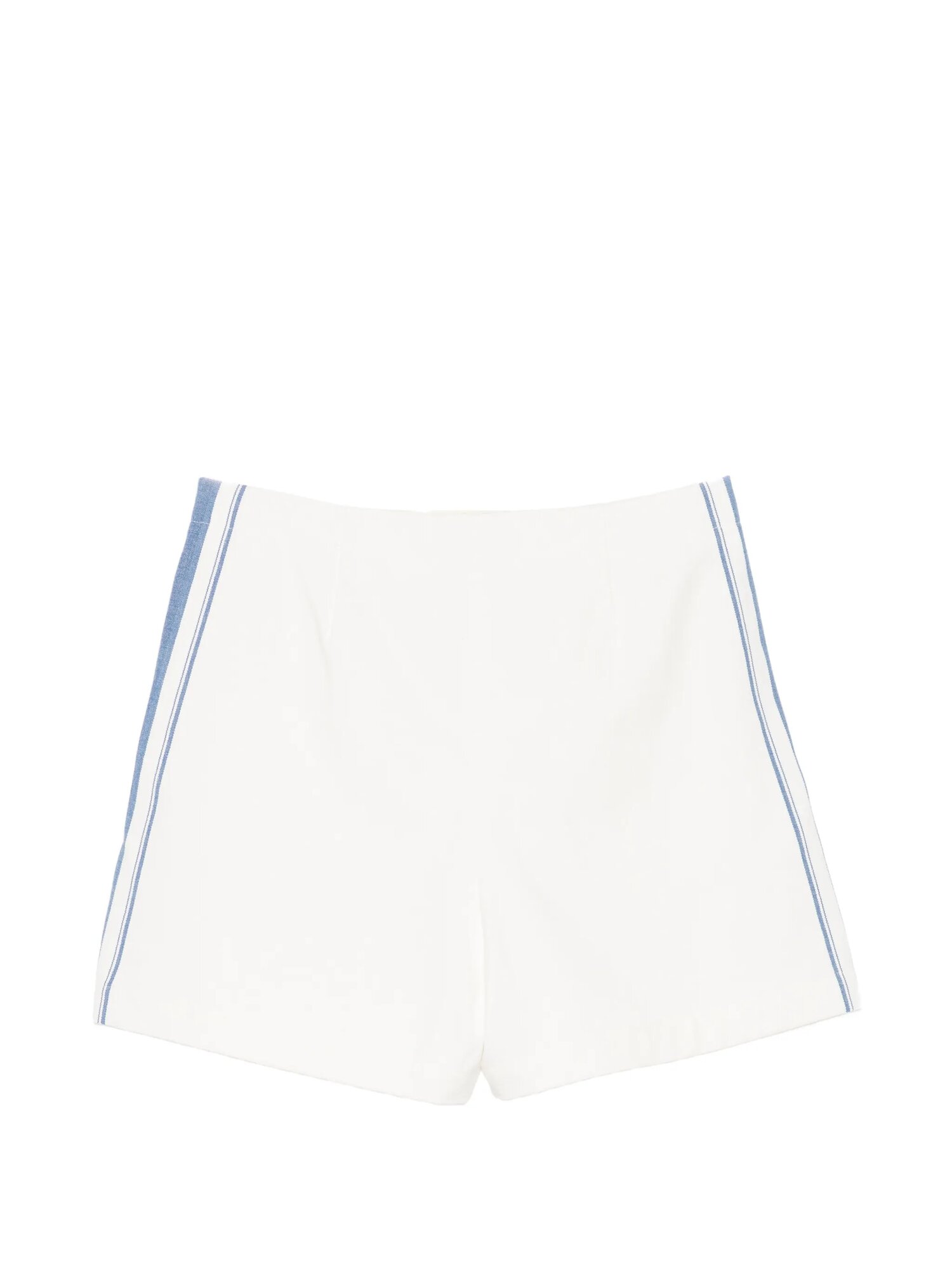 Шорты LOW CLASSIC Striped-trim shorts, размер 36, бежевый/белый — фото 1