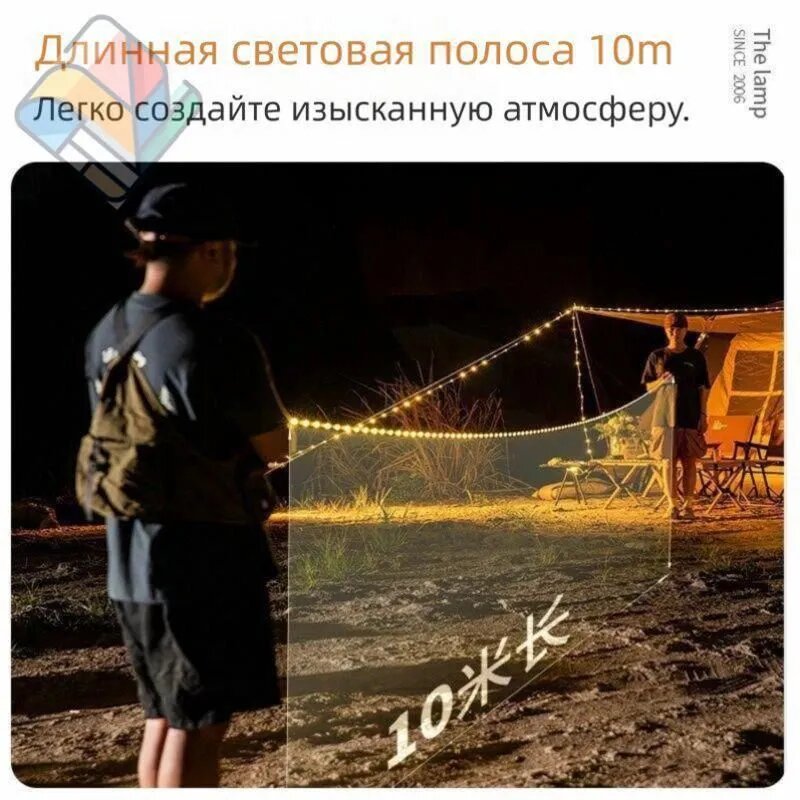 Кемпинговый фонарь YANKEE (универсальный), 200 Лм, IP67, с Li-ion аккумулятором, 4 режима, 250 г — фото 1