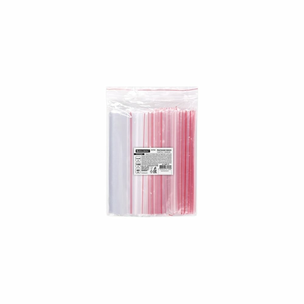 Пакеты BRAUBERG EXTRA ZIP LOCK