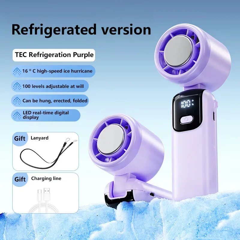 Портативный вентилятор XMSJ с охлаждением Purple Ice Cold