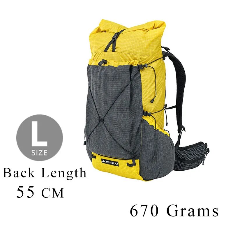 3F DAOSHI 30+10L Нейлоновый Рюкзак Size L Yellow