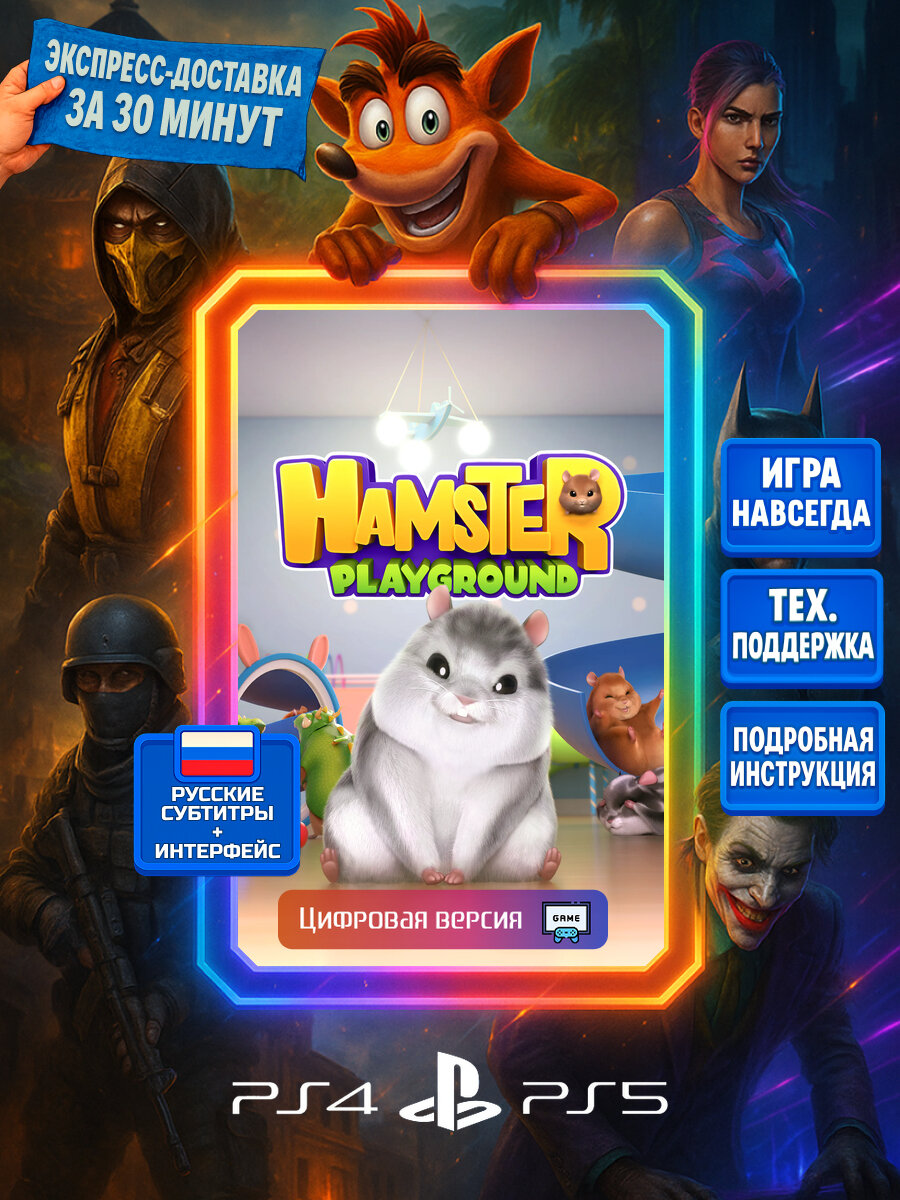 Hamster Playground PS4/PS5 | Моментальная доставка | Русские субтитры и интерфейс | Казуальные