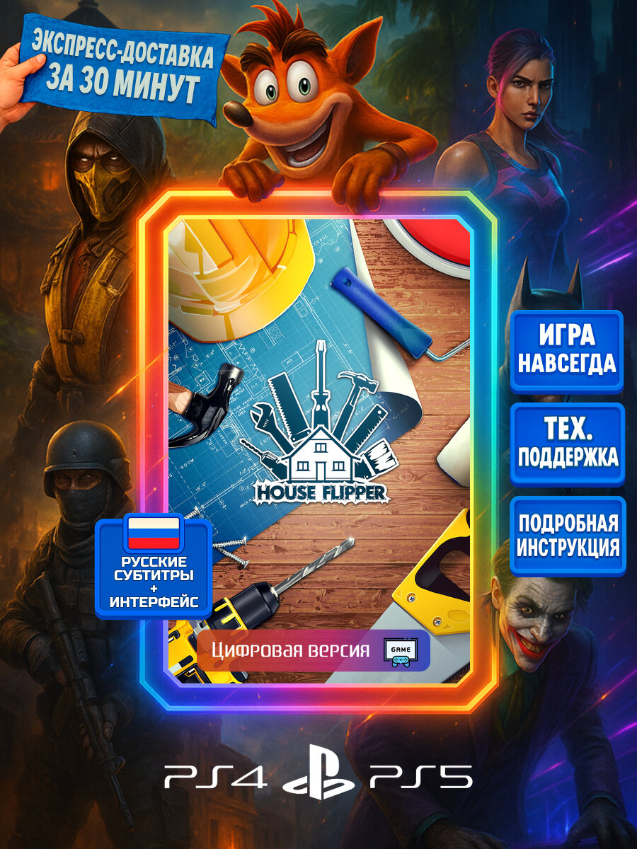 House Flipper PS4/PS5 | Моментальная доставка | Русские субтитры и интерфейс | Имитация