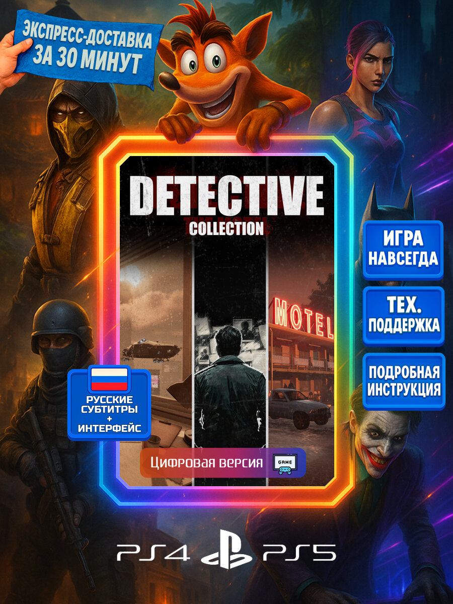 DETECTIVE - Coll. PS4/PS5 | Моментальная доставка | Русские субтитры и интерфейс | Приключения
