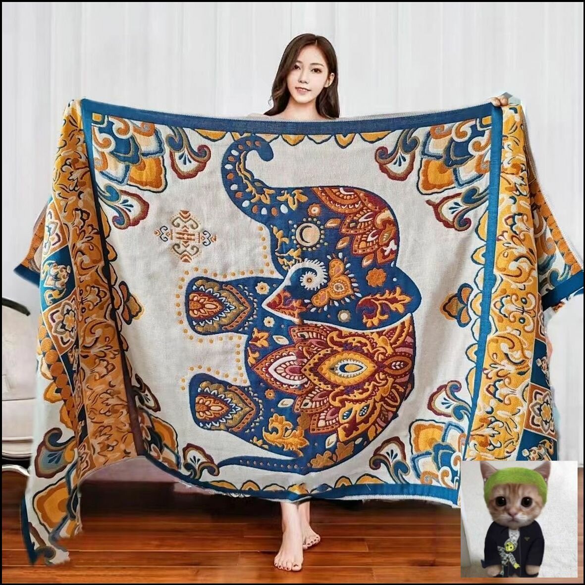 Полотенце для ванной, Муслин, 80x160 см, коричнево-красный, слоновая кость, 1 шт.