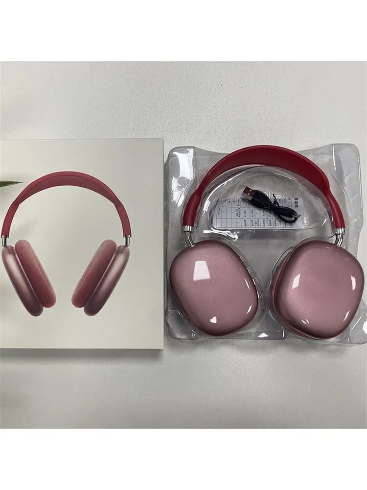 Lmkl Наушники с микрофоном Airpods Max, Bluetooth, 3.5 мм, темно-розовый