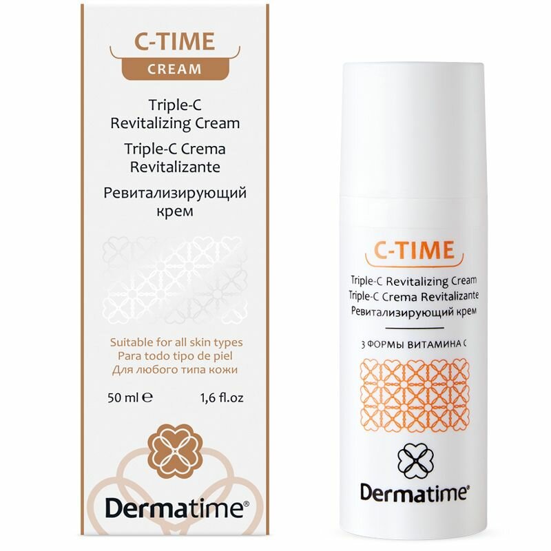 Ревитализирующий крем 3 формы витамина С, 50 мл C-Time Triple-C Revitalizing Cream Dermatime / Дерматайм