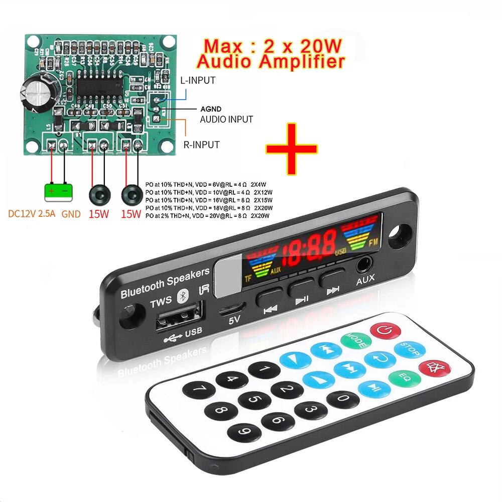 MP3 Декодер Bluetooth 5.0, Only MP3 Player