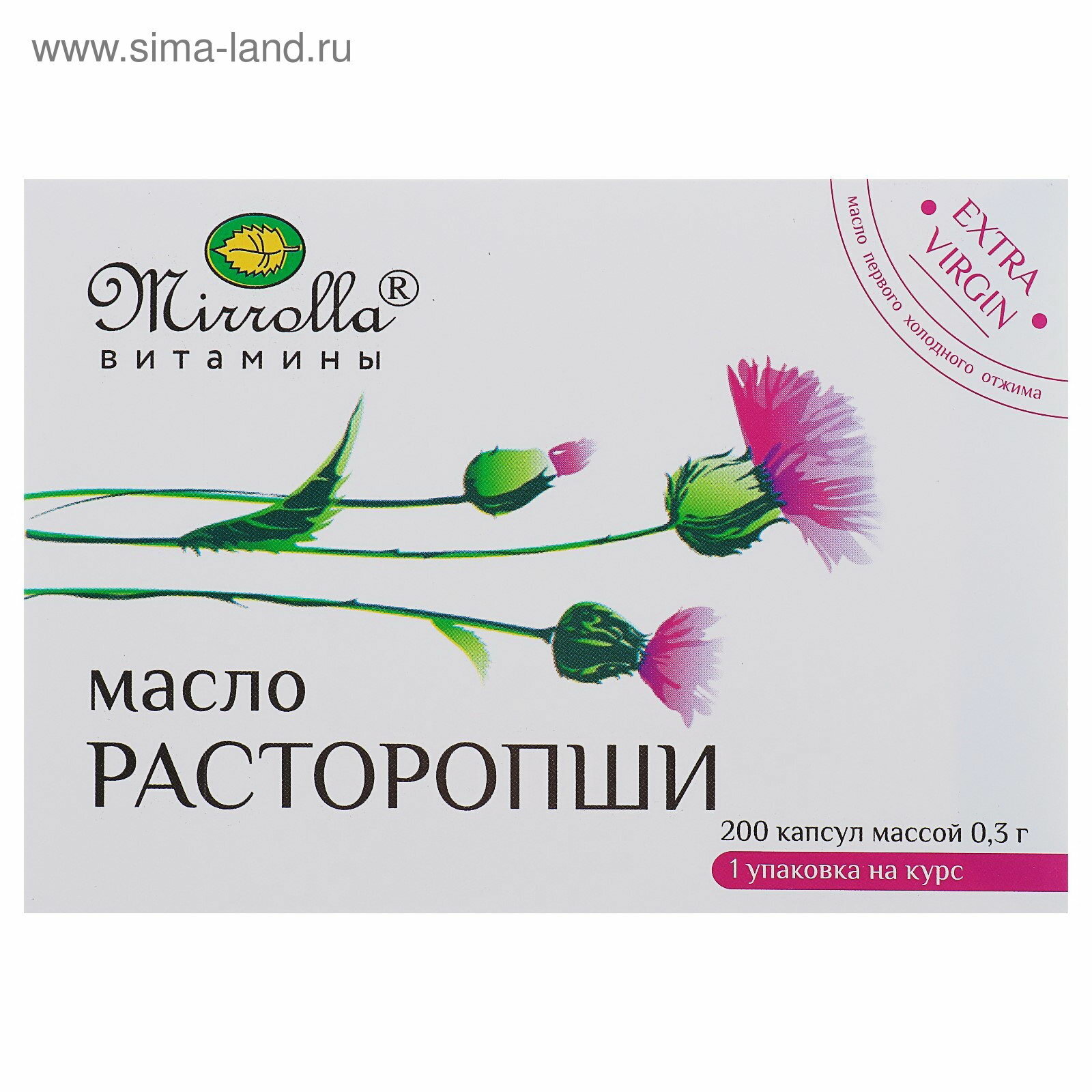 Масло расторопши 200 капсул по 0.3 г, показания: защита и восстановление клеток печени