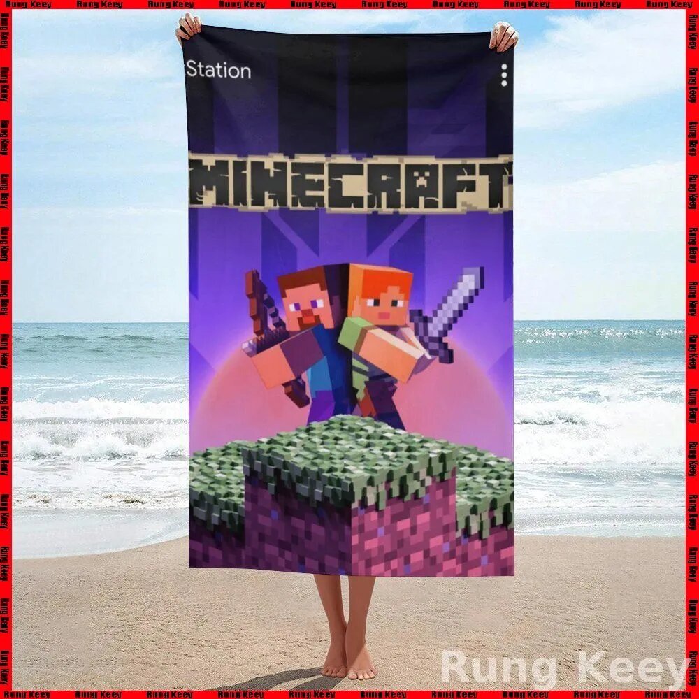 Rung Keey Полотенце банное Minecraft, EVA, 80x130 см, белый, 1 шт