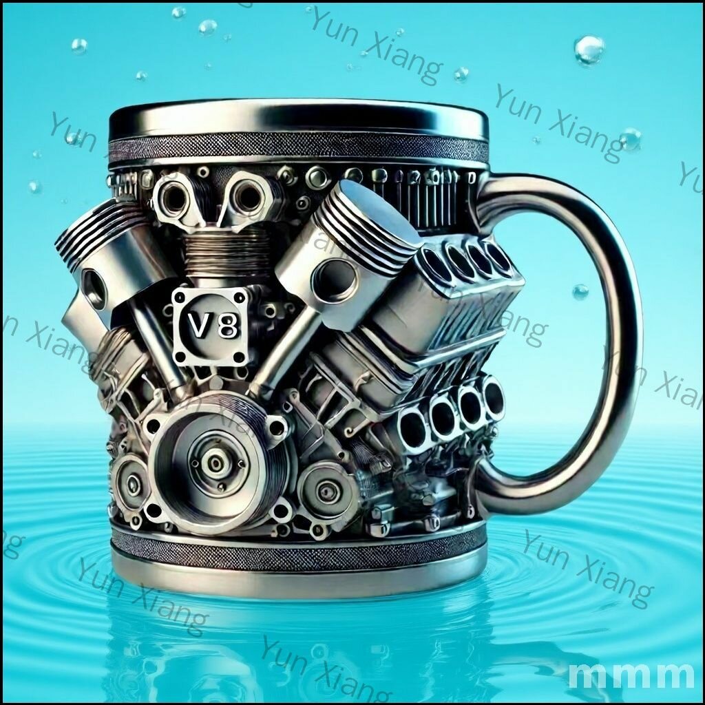Кружка "Двигатель V8", 400 мл, 1 шт