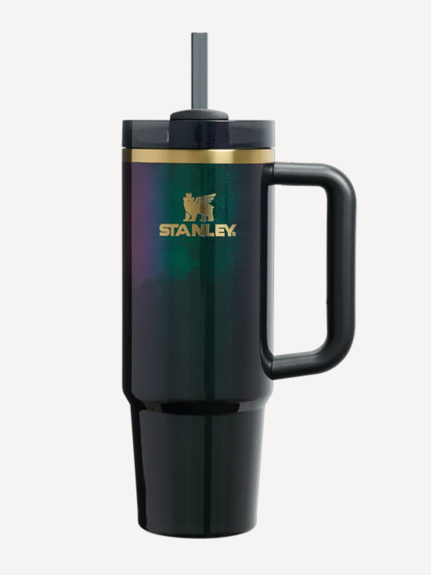 Термокружка Stanley Wicked for Good Quencher H2.0 FlowState 0.88 л (30 oz), с трубочкой, цвет тёмно-зелёный/кошачий глаз (Elphaba For Good), оригинал США