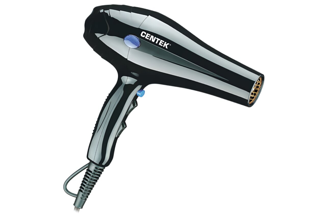 Фен электрический CENTEK CT-2239, 2200 Вт, 2 режима, холодный воздух, черный