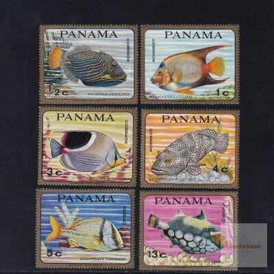 Марки Панамы 1968 рыбы коралловых рифов 6 шт