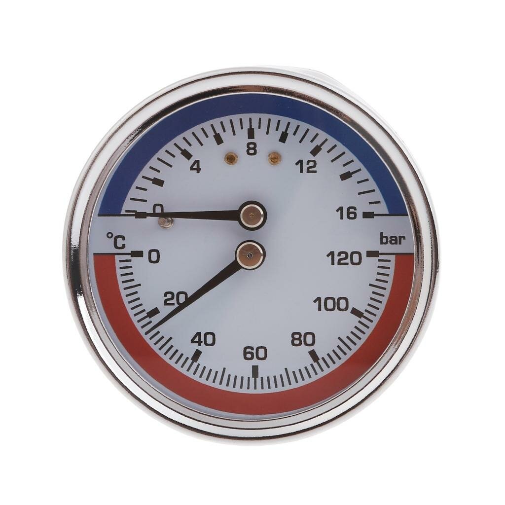 Манометр-термометр 0-120°C