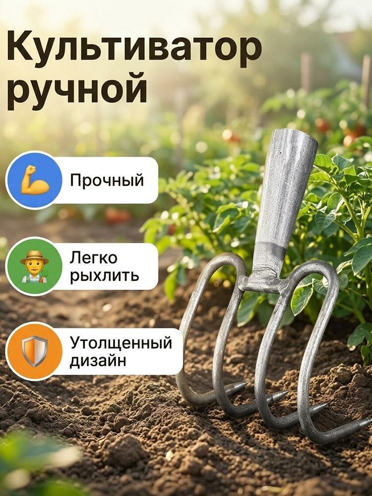 Вилы для обработки почвы с зубцами