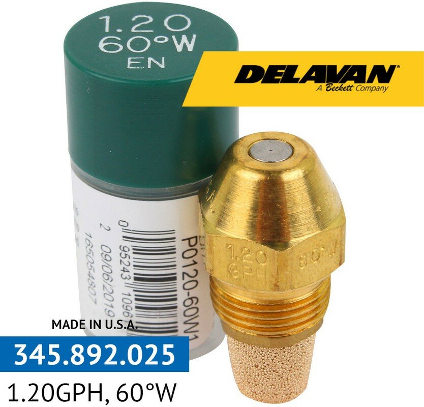 Топливная форсунка Delavan 1.20GPH, 60W (1) P0120-60W1
