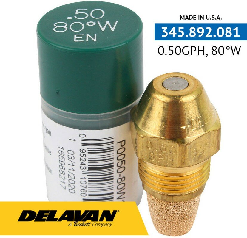 Топливная форсунка Delavan 0.50GPH, 80W P0050-80W1